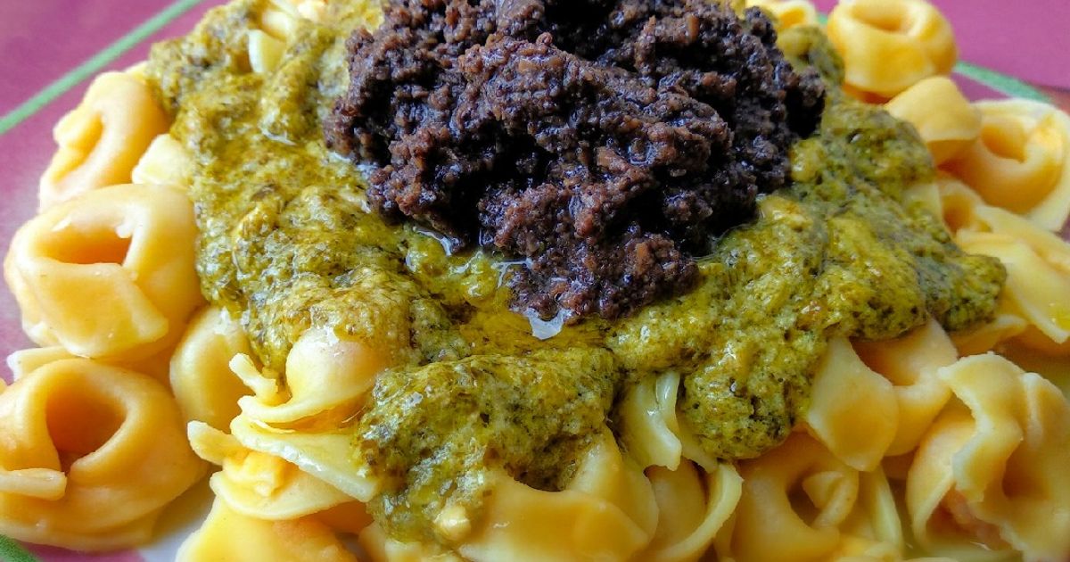 49.🍝Tortellini 4 Quesos Con Pesto Y Salsa De Setas Y Trufa Receta de ...