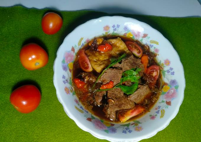 Resep Semur Daging Sapi Tahu oleh Imas dhapin - Cookpad