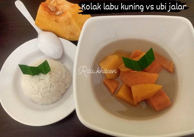 Resep Kolak labu kuning dan ubi jalar, vs ketan oleh Rita Merna - Cookpad