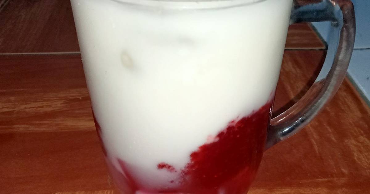 287 resep es susu jeli stroberi enak dan mudah - Cookpad
