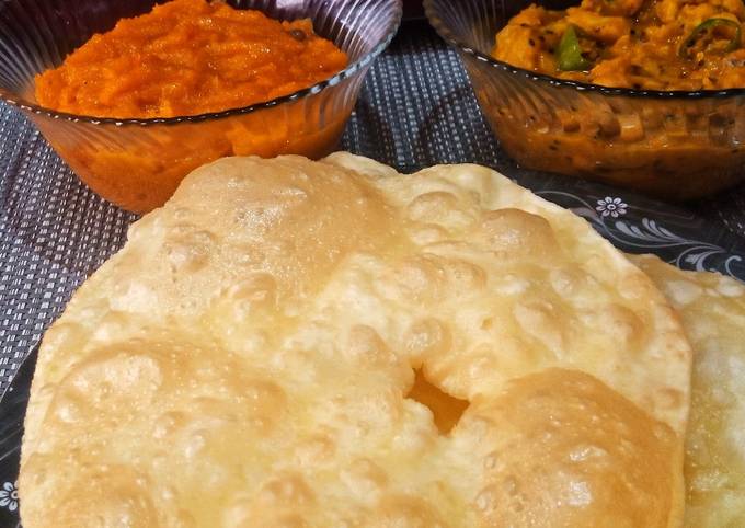 Halwa poori with chana salan Recipe by Somi Ali - Cookpad