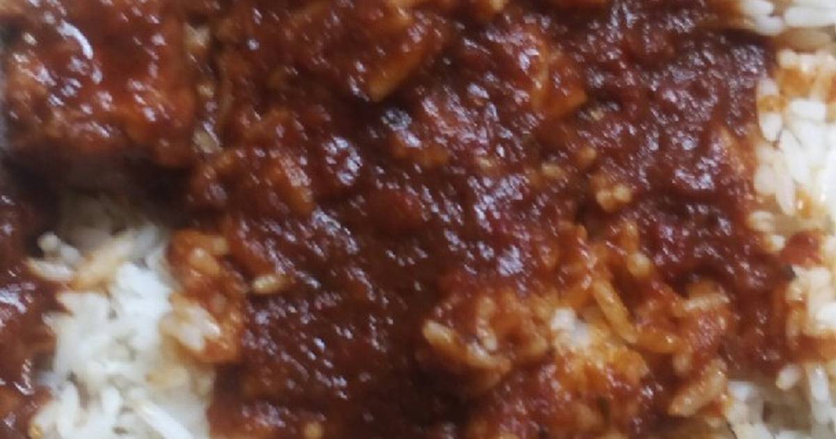 Banana wt white rice n stew Recipe by Fatima - Cookpad