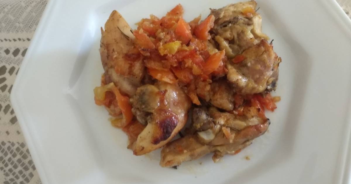 Frango a passarinho Assado Receita por Loiva Brand Morschbacher - Cookpad