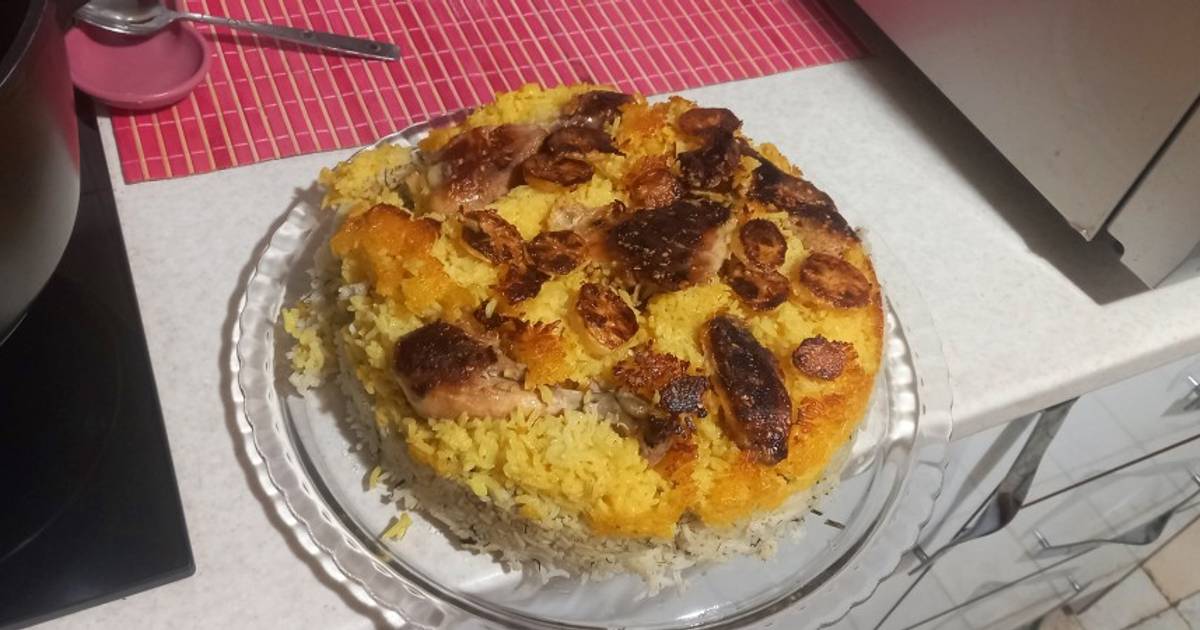 طرز تهیه ته چین مرغ و سیب زمینی کنجدی ساده و خوشمزه توسط bahar Banoo - کوکپد