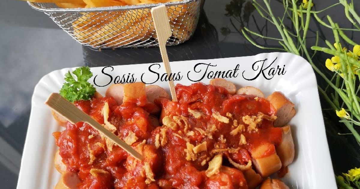 Resep sosis saos kari rumahan enak dan mudah - Cookpad