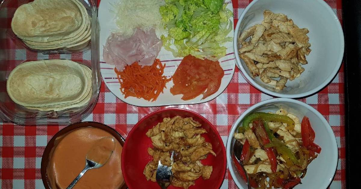 Mini fajitas de pollo Receta de Cat Eyes- Cookpad