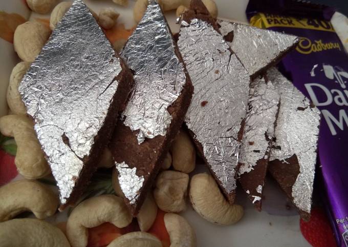 Chocolate kaju katli Recipe by Archana Agrawal - Cookpad