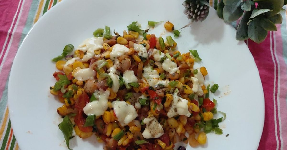 Cheese Corn Chat Masaly Dar Chatpaty Chat Recipe by Nargis shaikh ...