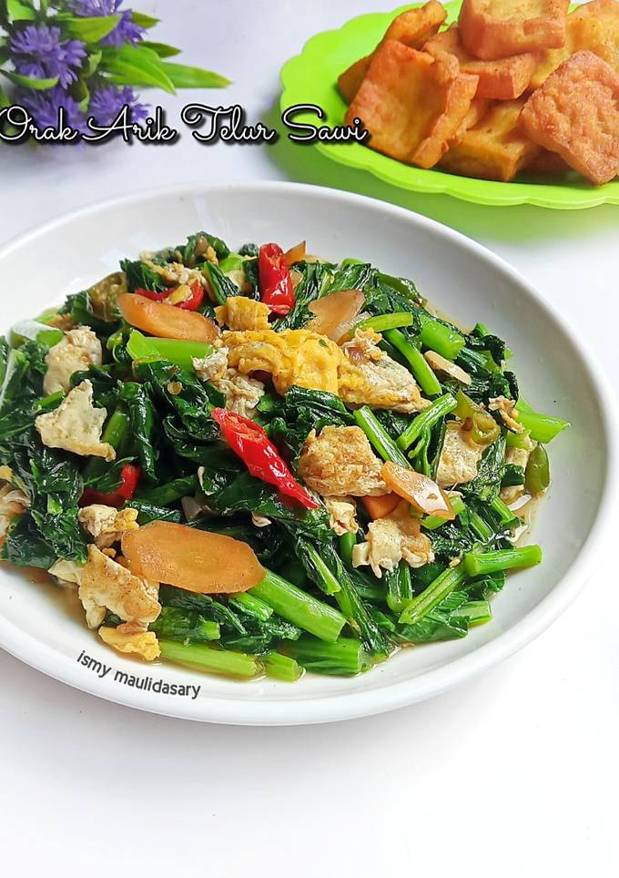 Resep Orak Arik Telur Sawi oleh Ismy Maulidasary - Cookpad