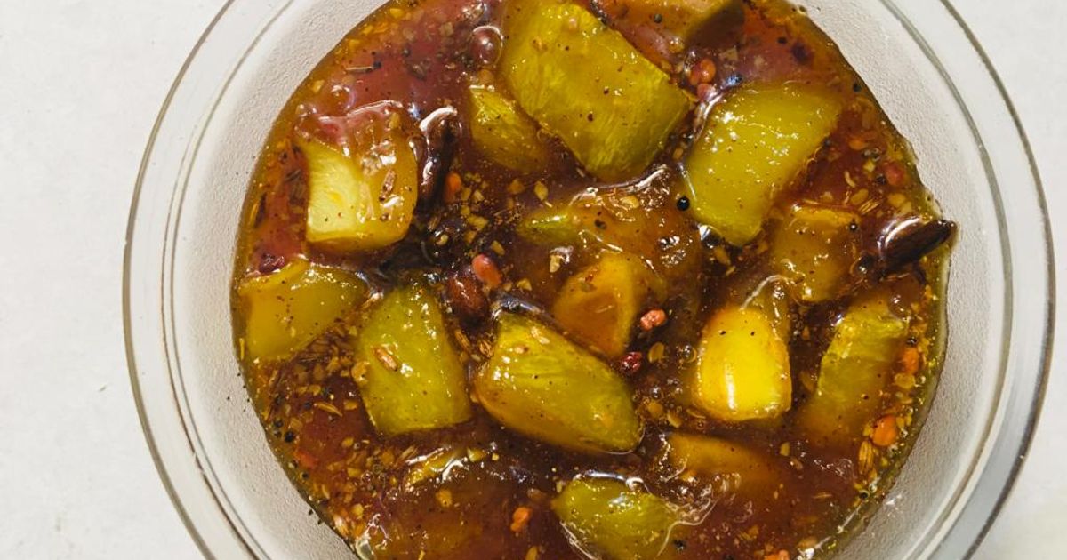 Pratima Solanki દ્વારા રેસીપી કાચી કેરીનો મેથંબો (Raw Mango Methambo ...