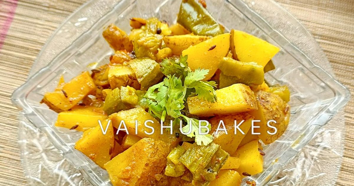 Maharashtrian Style Pumpkin Subji Or Laal Bhoplyachi Bhaji Or Kaddu Ki ...