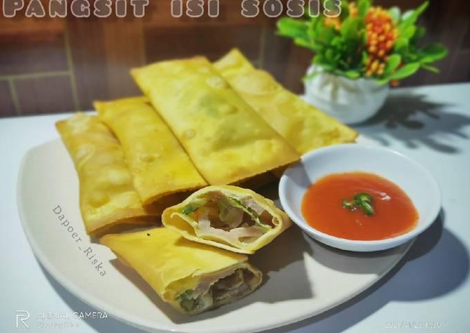 Resep Pangsit isi sosis oleh Mak Riska - Cookpad