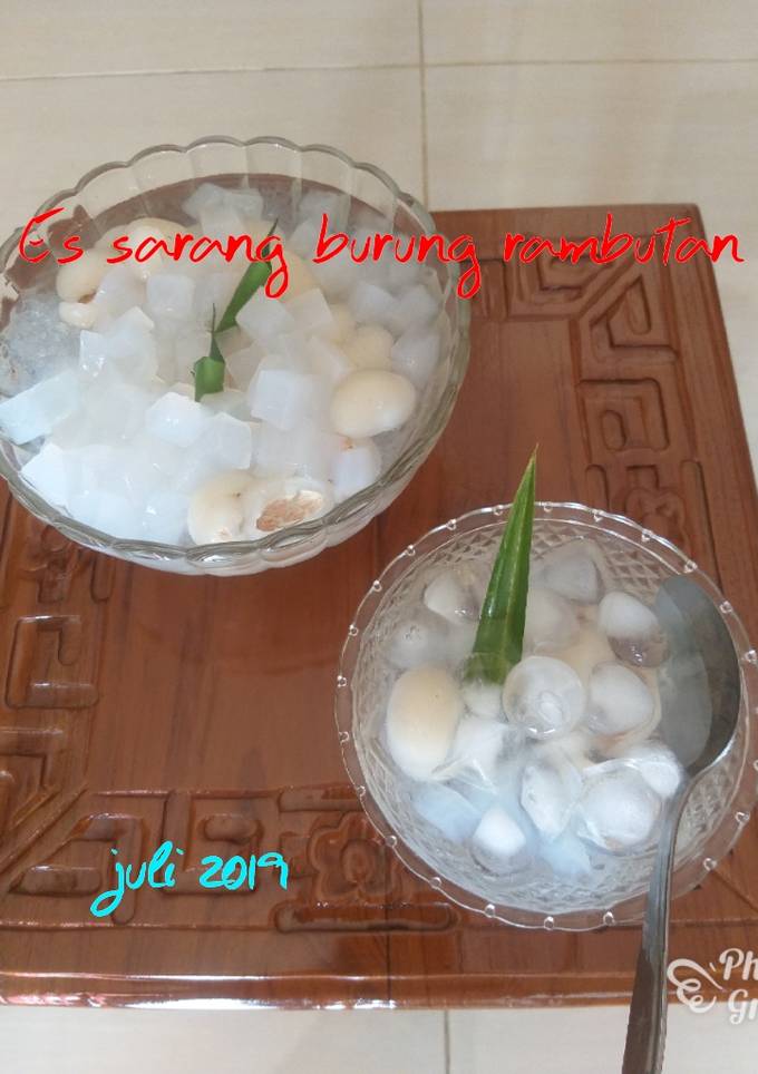 Resep Es sarang burung rambutan oleh juli ernawati - Cookpad