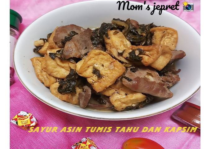 Resep 🏾Sayur asin tumis tahu dan kapsim - chinese style👩‍💻👩‍🍳 oleh ...