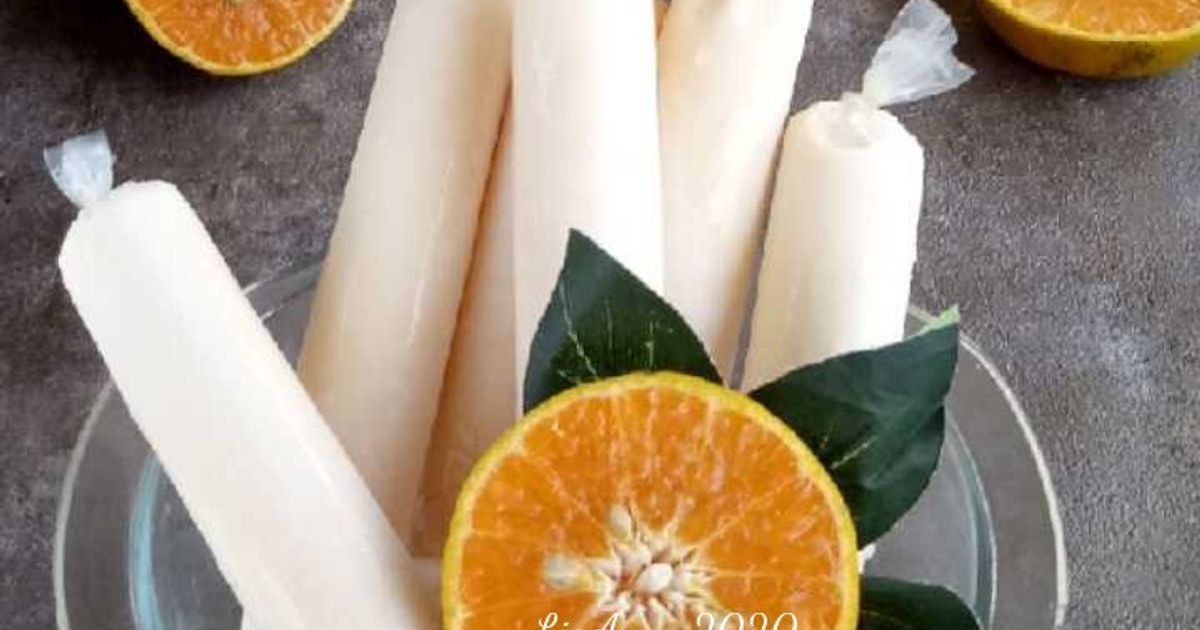 Resep es lilin susu jeruk rumahan enak dan mudah - Cookpad