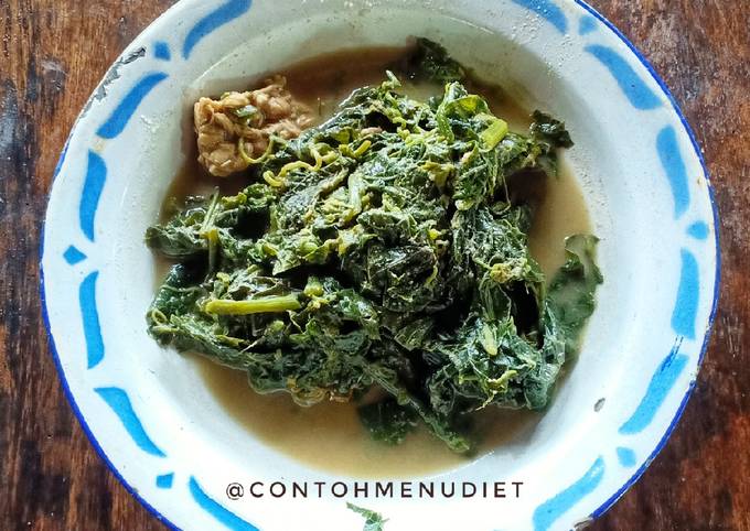 Resep Bobor pucuk daun labu tempe gula aren diet no santan kesuburan ...