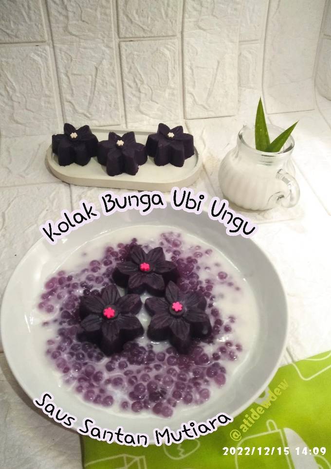 Resep *Kolak Bunga Ubi Ungu Saus Santan Mutiara* oleh ati dewanthi ...