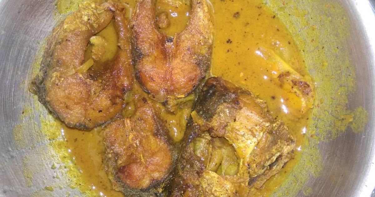 নিবেদিত দাস দ্বারা পোনা মাছের টক ঝাল (pona macher tok jhal recipe in ...