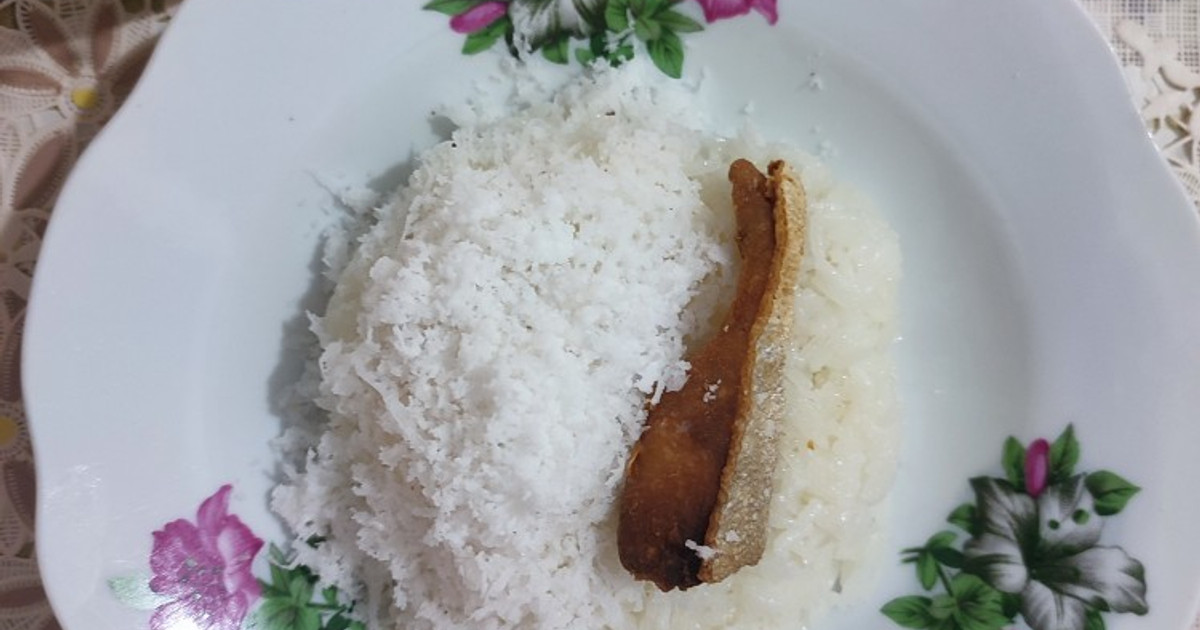 Resipi Pulut Nyior Ikan Masin oleh Aza Aaj - Cookpad