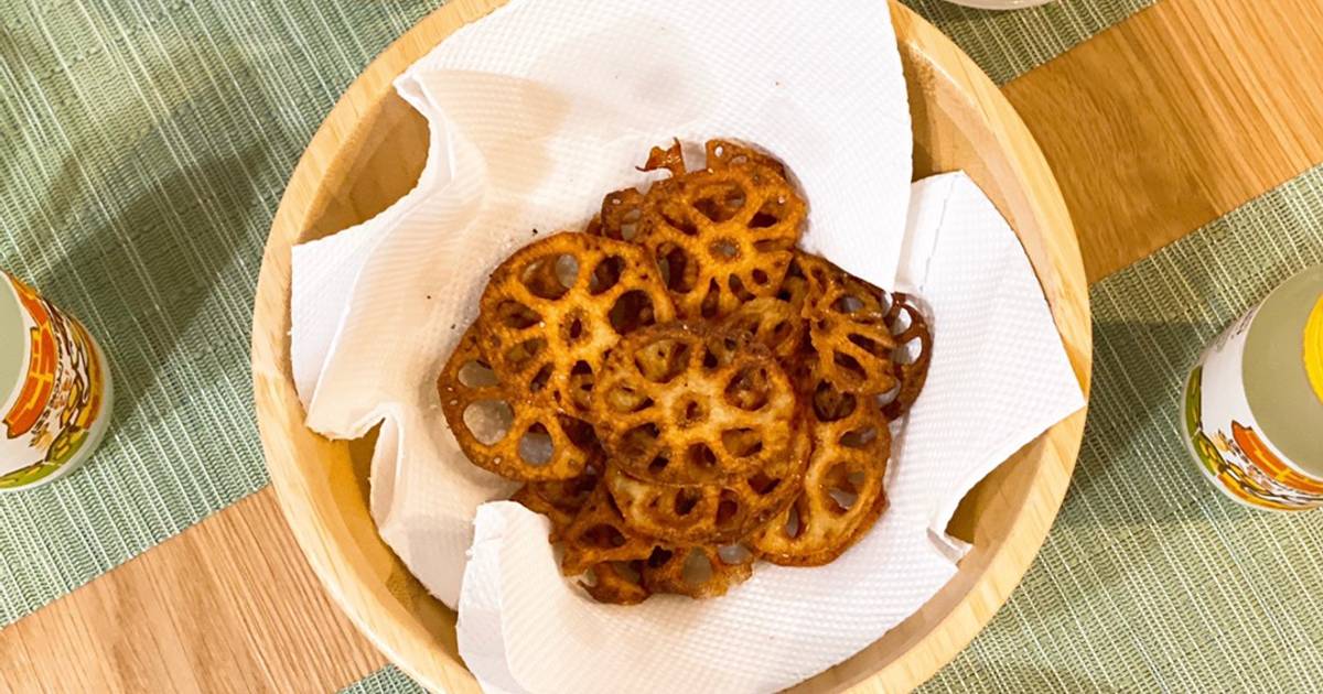 Crispy & healthy snack! Lotus Root Chips Recipe by KA - Cookpad