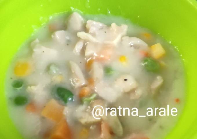 Resep Sup krim ayam instan (4 bahan) oleh Ara Lee - Cookpad