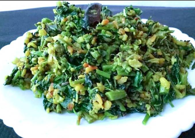 Saaga Ghanta / saag with moon dal Recipe by Preeti Nanda - Cookpad