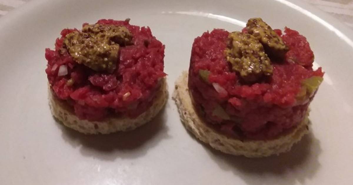 Ricetta 21 ︎Tartare di fassona con senape rustica e pane ai cereali di ...