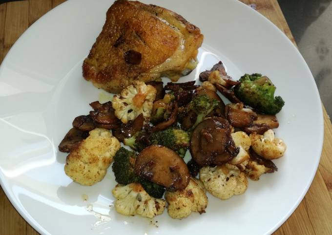 Contramuslo de pollo con verduras al wok Receta de joan- Cookpad