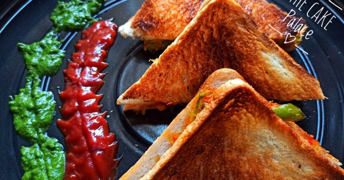 कॅफे स्टाइल ग्रिल ‌‌ सँडविच (Cafe Style Grill Sandwich Recipe In ...