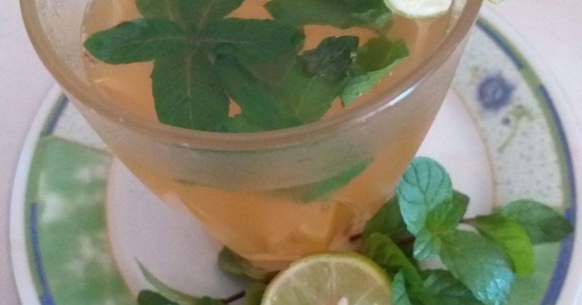 Resep Wedang Jeruk Temu Jamint (Jeruk Nipis, Temulawak, Jahe, Mint ...