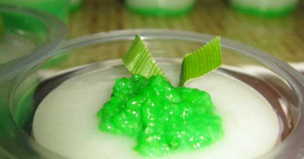 Resep Puding Tape Ketan Hijau Asli Seger oleh Dinda Rizky Tan - Cookpad