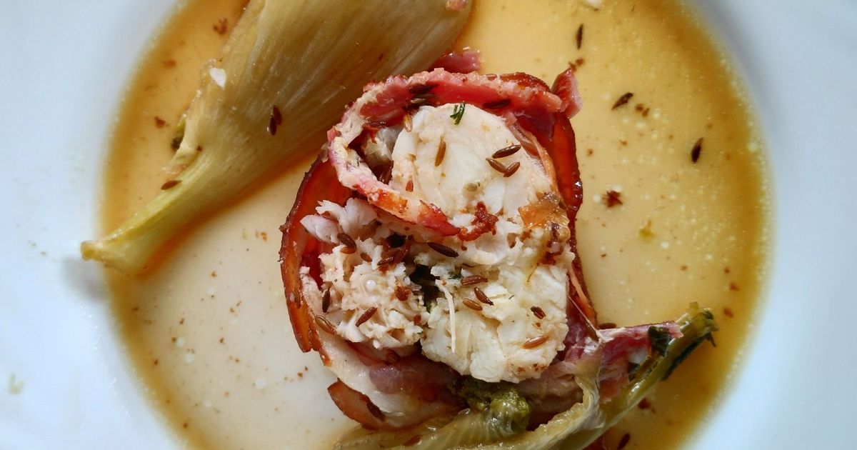 Monkfish Roast Wrapped In Bacon With Fennel Recipe by Zazie Dans Le Frigo