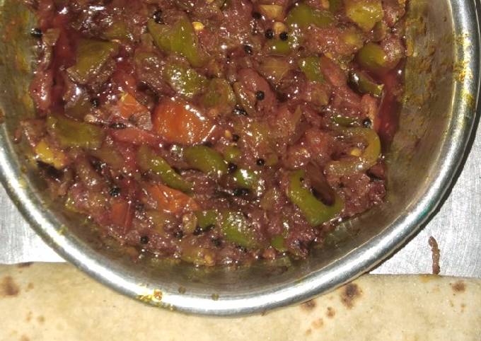 Capsicum dish Recipe by Muskan Manoj Chanchalani - Cookpad