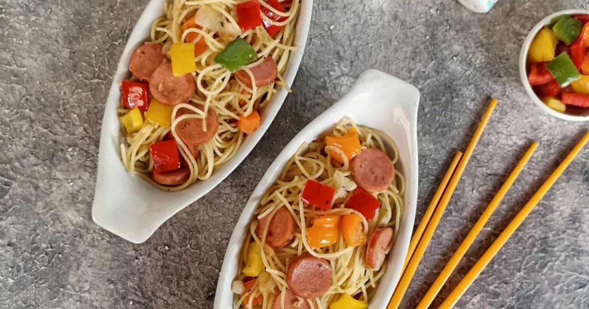 Resep Spaghetti Sosis Paprika oleh Puji Winarni - Cookpad