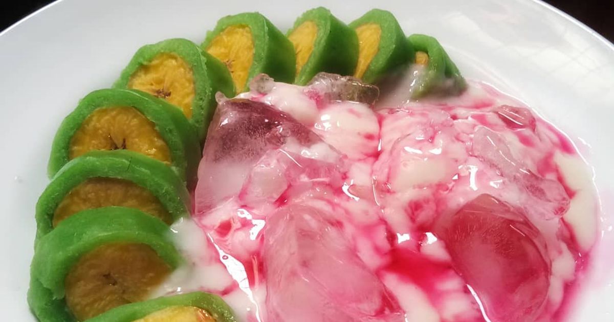 Resep Es Pisang Ijo Makassar #Pr Recook Min Tradisional oleh Maylisha ...