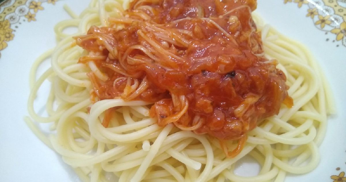 Resep Spaghetti Saos Enoki oleh Erika H Sinaga - Cookpad