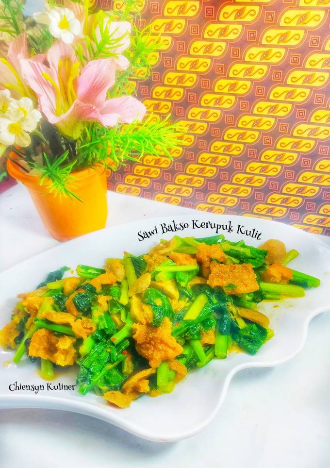 Resep Sawi Bakso Kerupuk Kulit oleh Chiensyn Kuliner - Cookpad