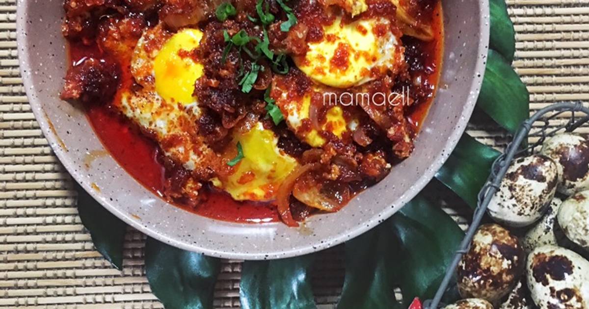 Resipi Quail Eggs with Spicy Chilli Paste oleh Ell Sakimin - Cookpad