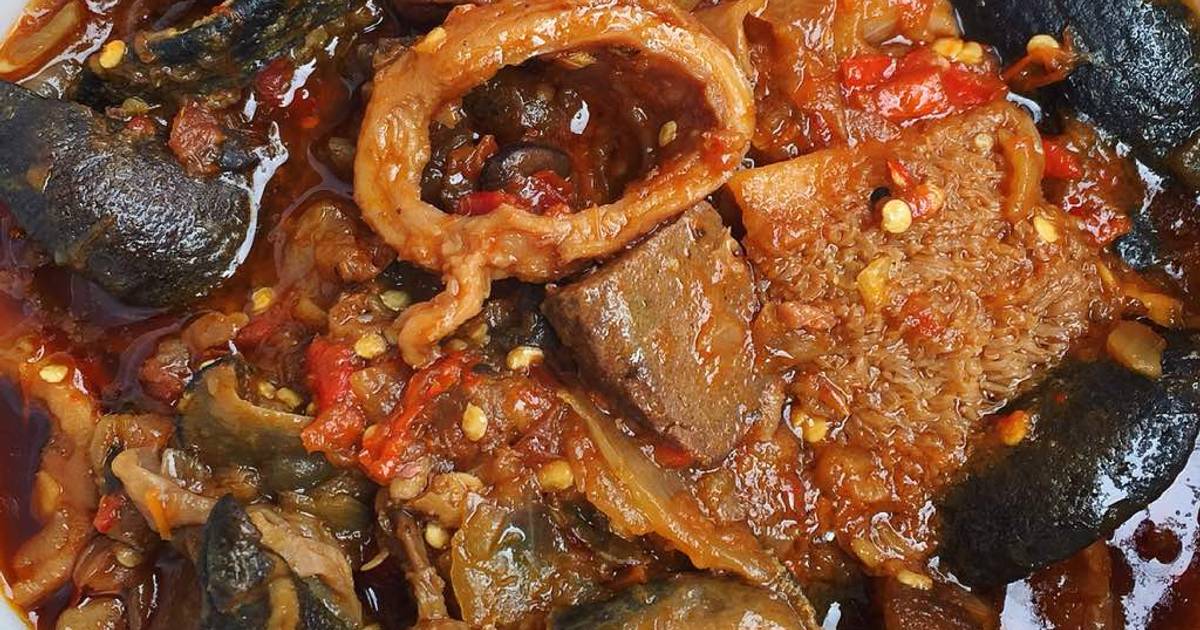Ofada stew with snail Recipe by Long spoon - Cookpad