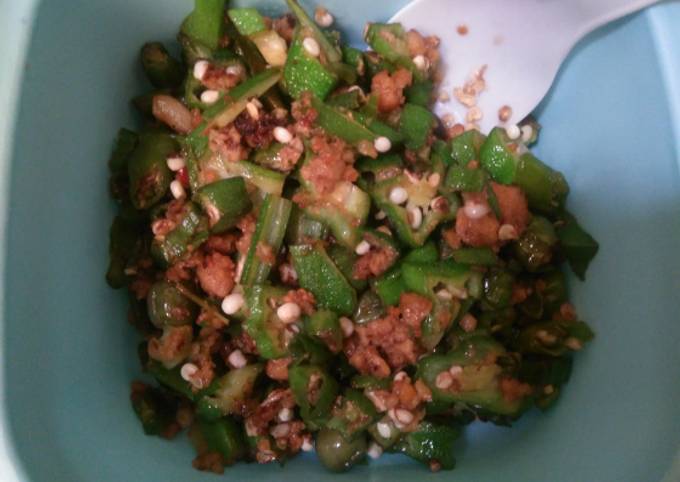 Resep Tumis Okra Oncom Leunca oleh Andrianine - Cookpad