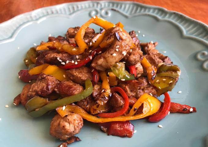 Cerdo salteado Receta de Vianca Scalia Alchao- Cookpad