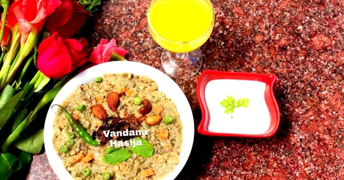 Hyderabadi Veg Haleem Protein Pack Daliya Khichadi Recipe by Vandana ...