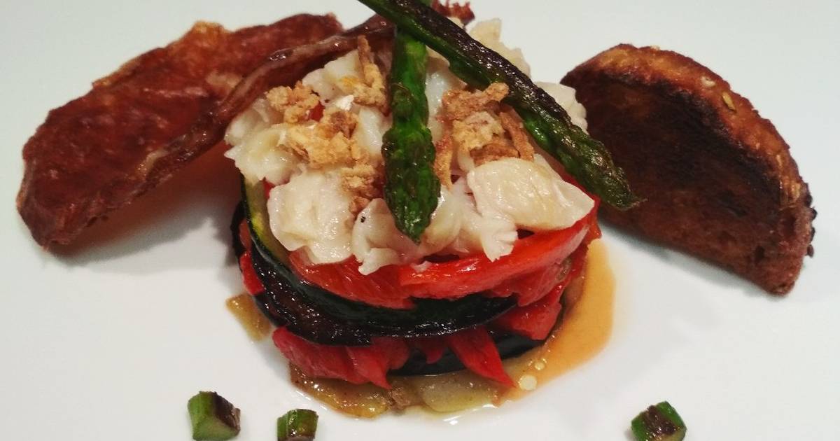 Timbal de verduras con bacalao Receta de Izaskun Ferreiro Inza- Cookpad