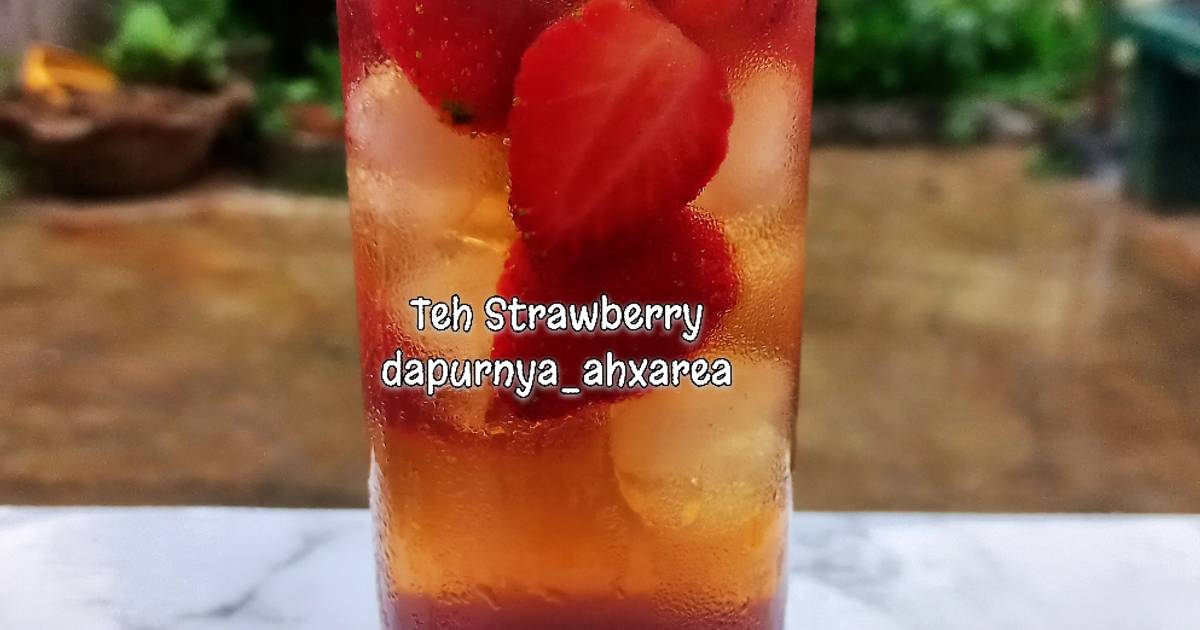 Resep Teh Strawberry oleh trinity alexandrea - Cookpad