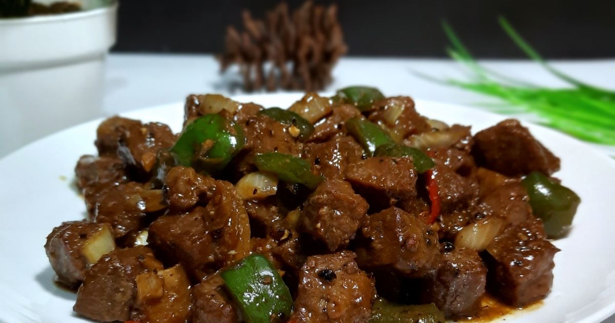 Resep daging saikoro black pepper rumahan enak dan mudah - Cookpad