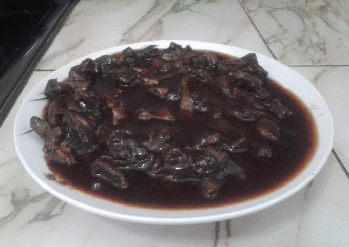 Hígado en Salsa BBQ Receta de Wladimir Perez- Cookpad