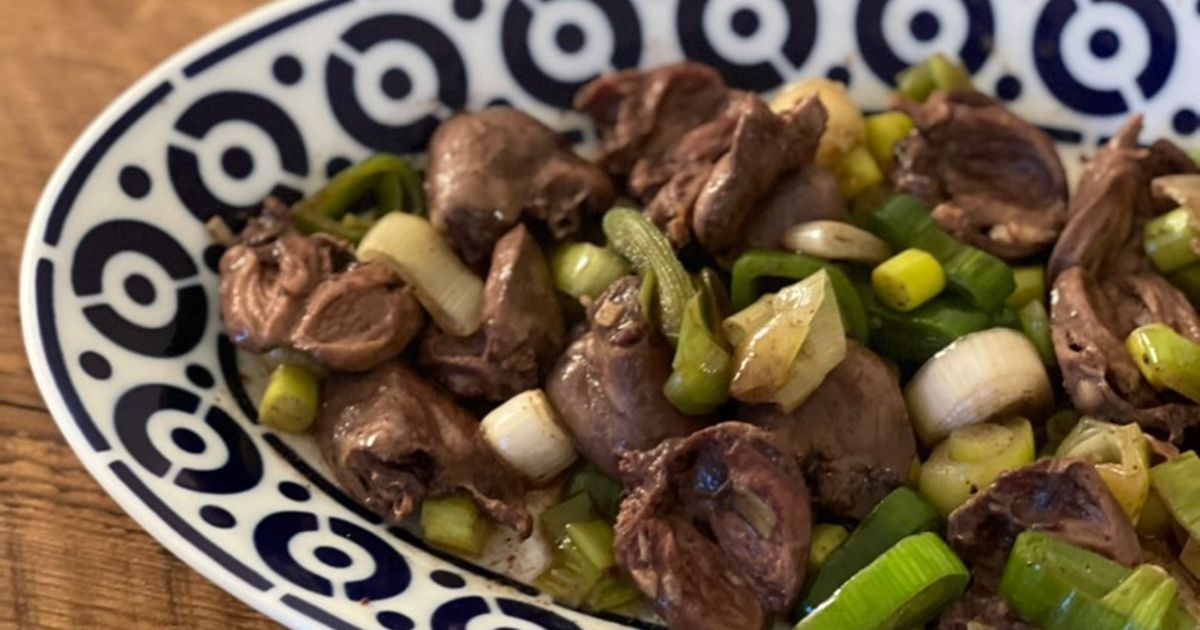 Leek, Chichen Heart Japanese Izakaya Menu Recipe by tomo_ya - Cookpad