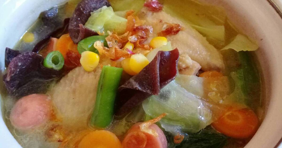 Resep Sop Sayap Ayam Sosis oleh Viana Rheinata - Cookpad