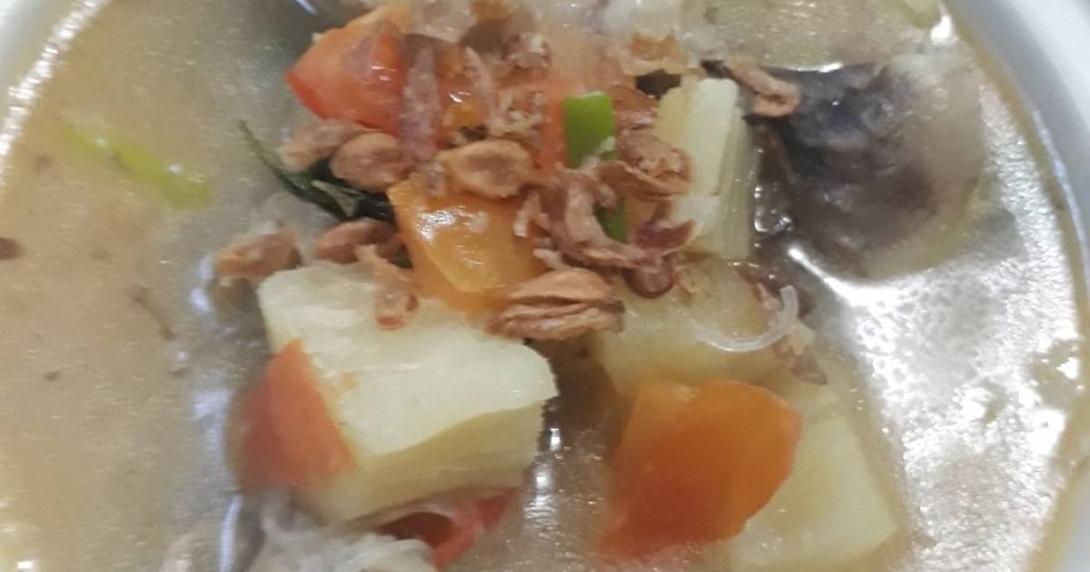 Resep Sup Singkong Ceker oleh MutiaPS - Cookpad