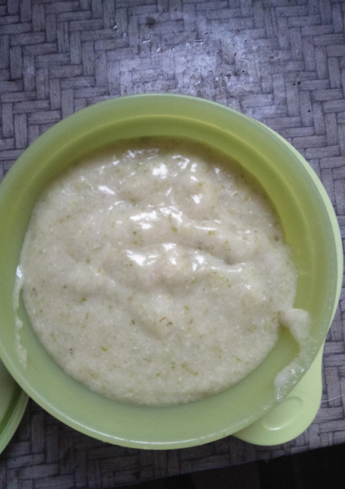Resep Bubur Tim Nasi Ayam Kampung Dan Buncis Mpasi 6 8 Bulan oleh ...